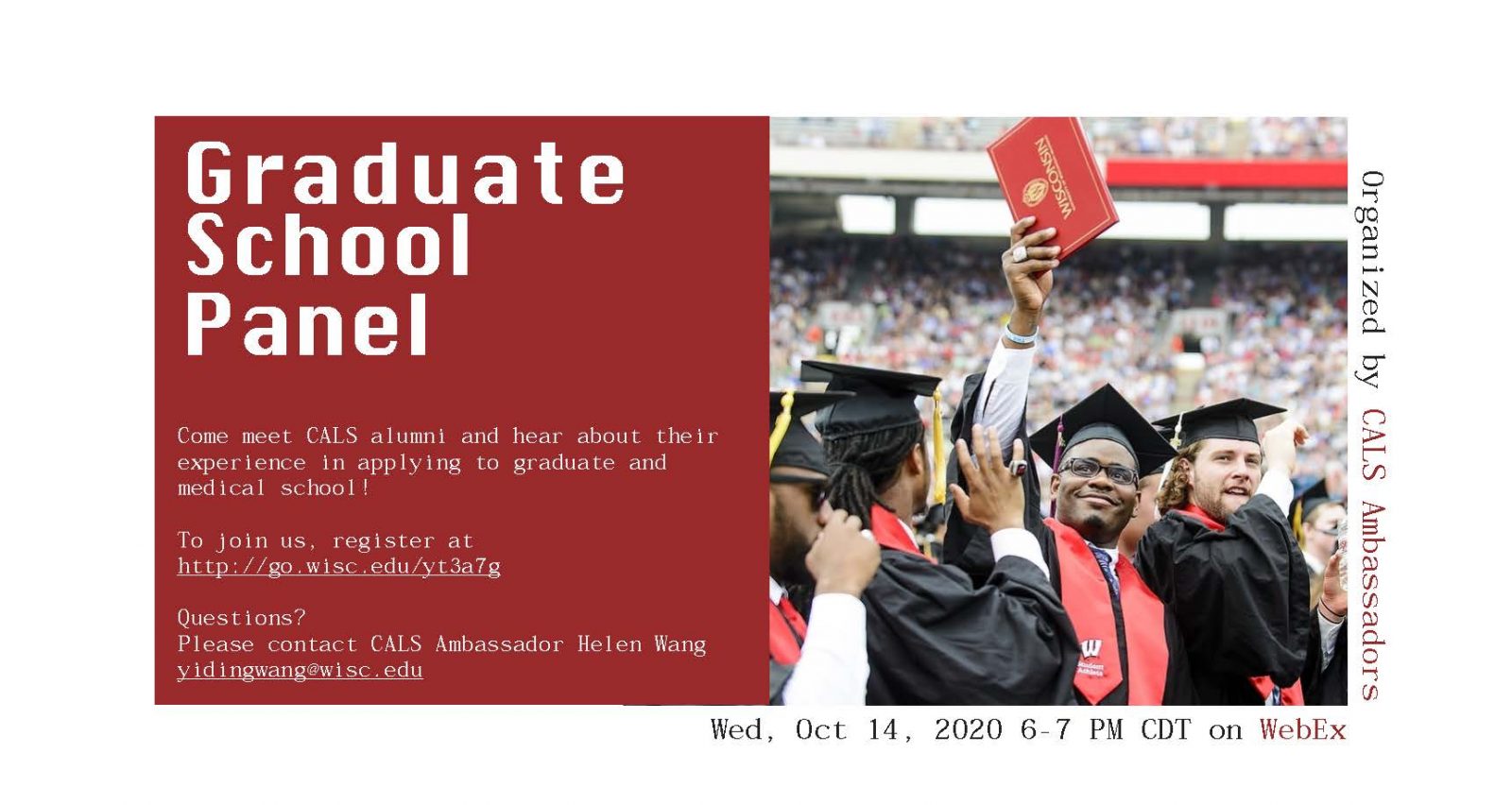 Graduate School Panel – October 14, 2020 – Biology Major