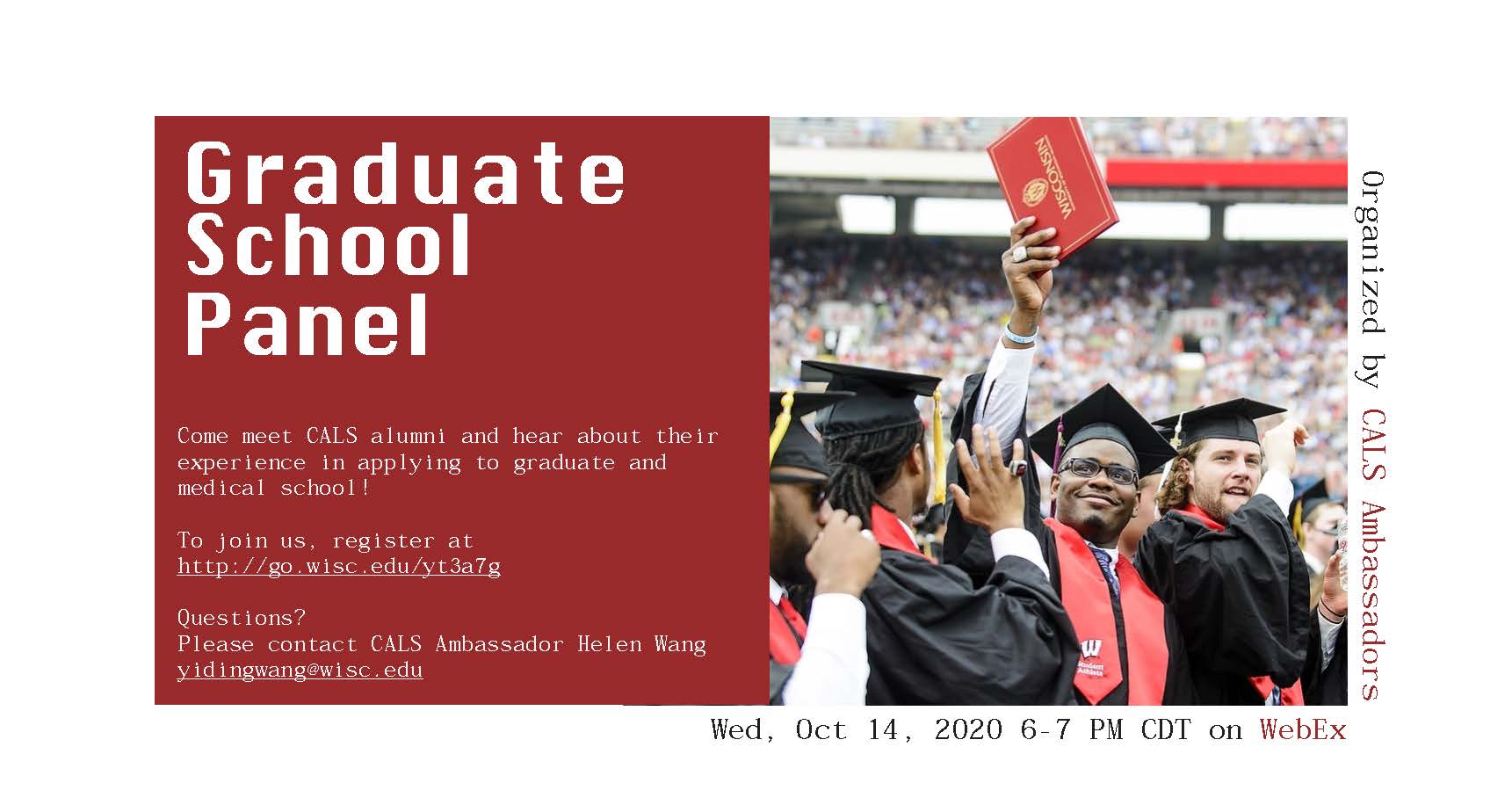 Graduate School Panel – October 14, 2020 – Biology Major